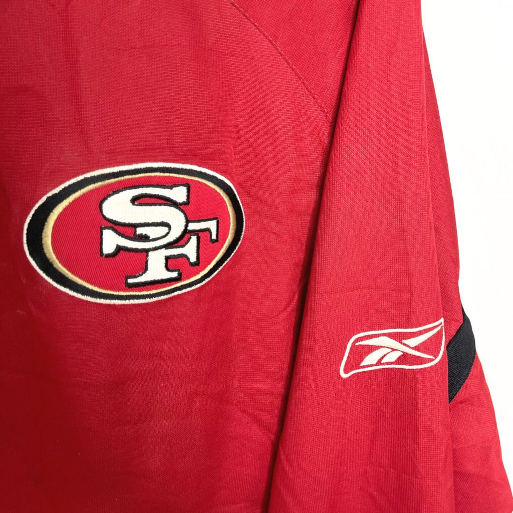 Red San Francisco 49ers Reebok X NFL Track Jacket - VintageVera